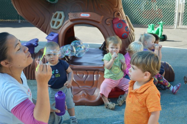 Playing with bubbles is more fun than watching TV! - Halsey Schools ...